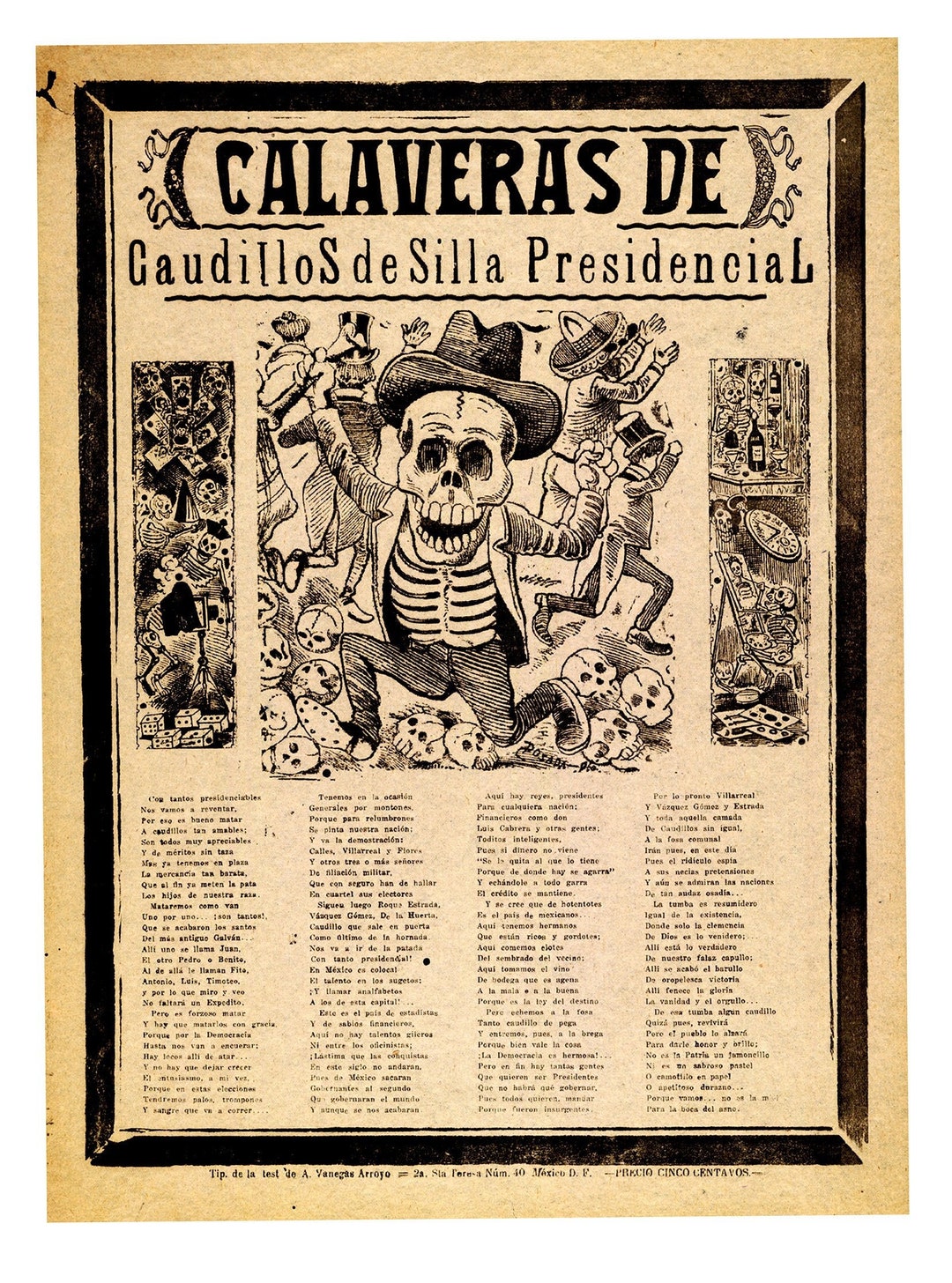 Calavera Art Print, Day of the Dead Art, Vintage Day of the Dead, Day ...