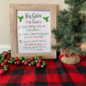 The Code of the Elves, Elf, Christmas Printable Art - Etsy