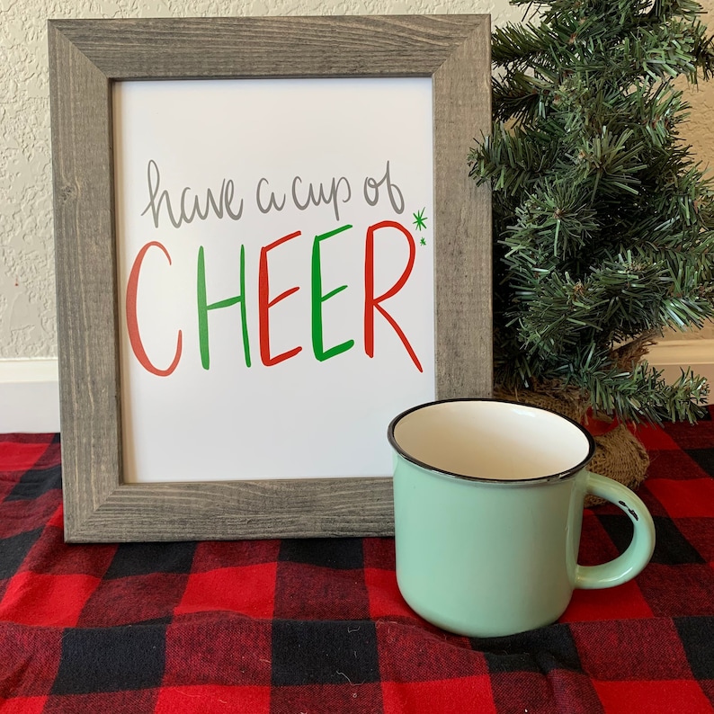 Have a Cup of Cheer, Coffee Bar Sign, Christmas Printable Art - Etsy