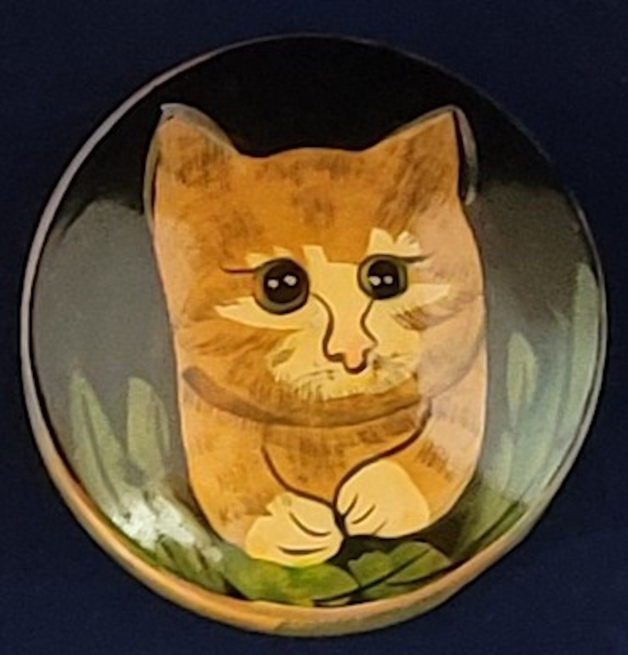 Boxes & Bins Storage & Organization Handpainted Amazing Vintage Cat Box ...
