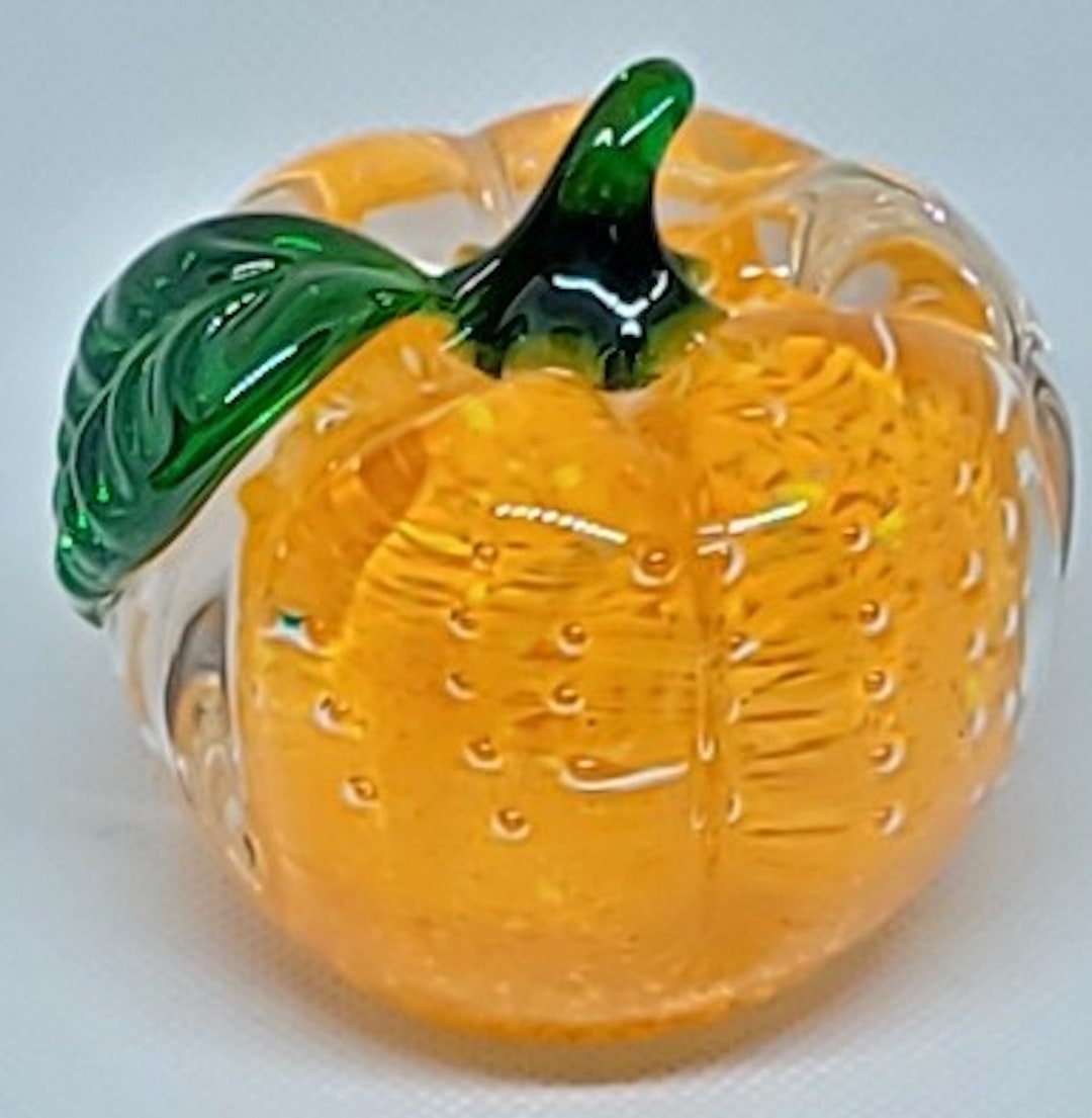Exquisite Vintage Blown Glass, Lenox Art Glass, Bullicante Glass Orange ...