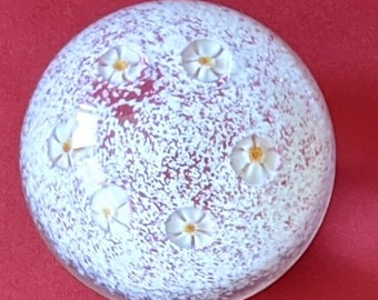 Pink Glass Paperweight - Etsy