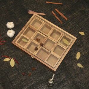 12 in 1 Spice Box (with Lock), Masala Dabba, Indian Box, Indian Decor ...