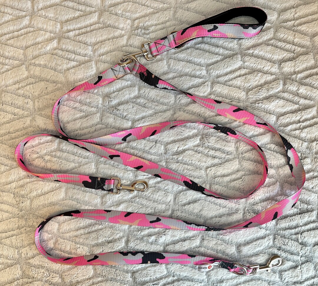 1” Tandem Dog Leash System, Multi Dog Leash, Handle, Around the Waist ...