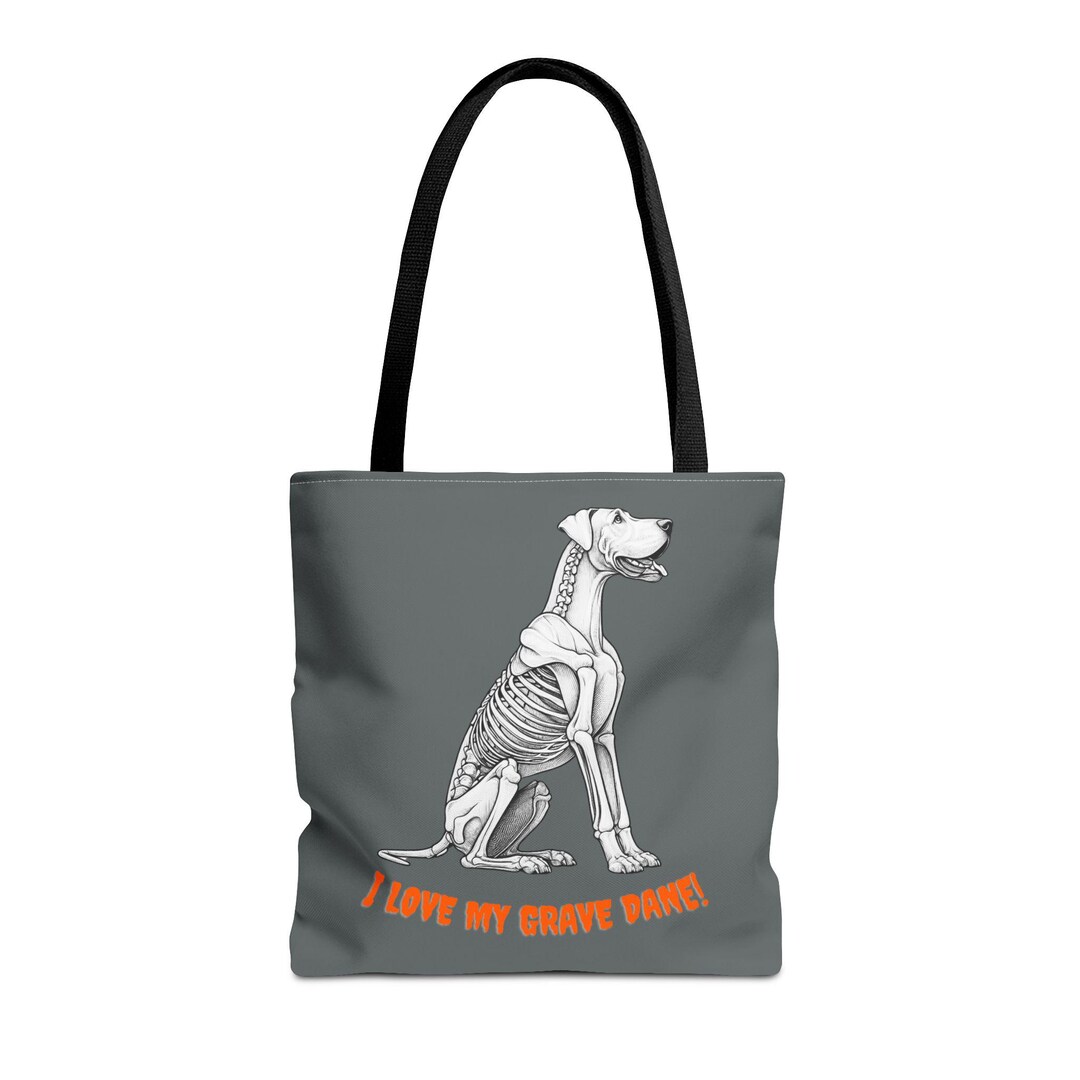 Great Dane Skeleton Tote Bag Halloween Gift Creepy Dog Lover Dog Mom - Etsy