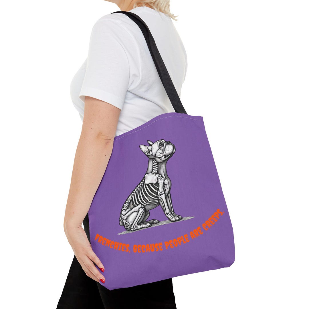 Creepy Frenchie Skeleton Tote Bag Halloween Gift Ideas - Etsy