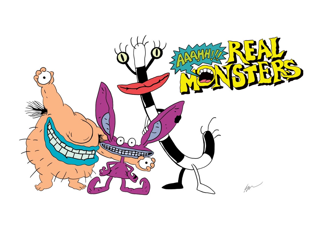 Aaahh Real Monsters 90s Instant Download Printable Digital Drawing - Etsy