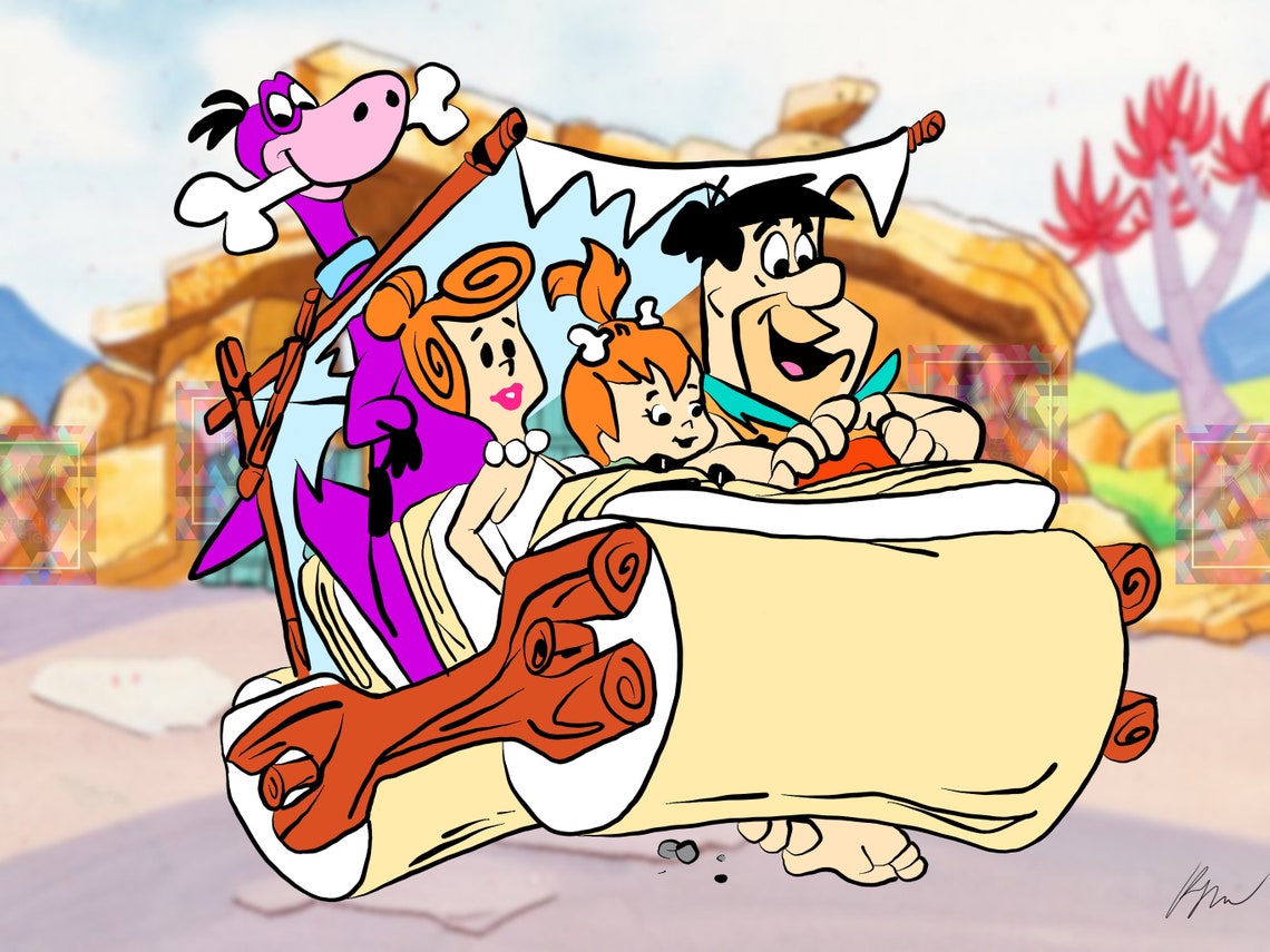 The Flintstones Instant Download Printable Digital Drawing - Etsy