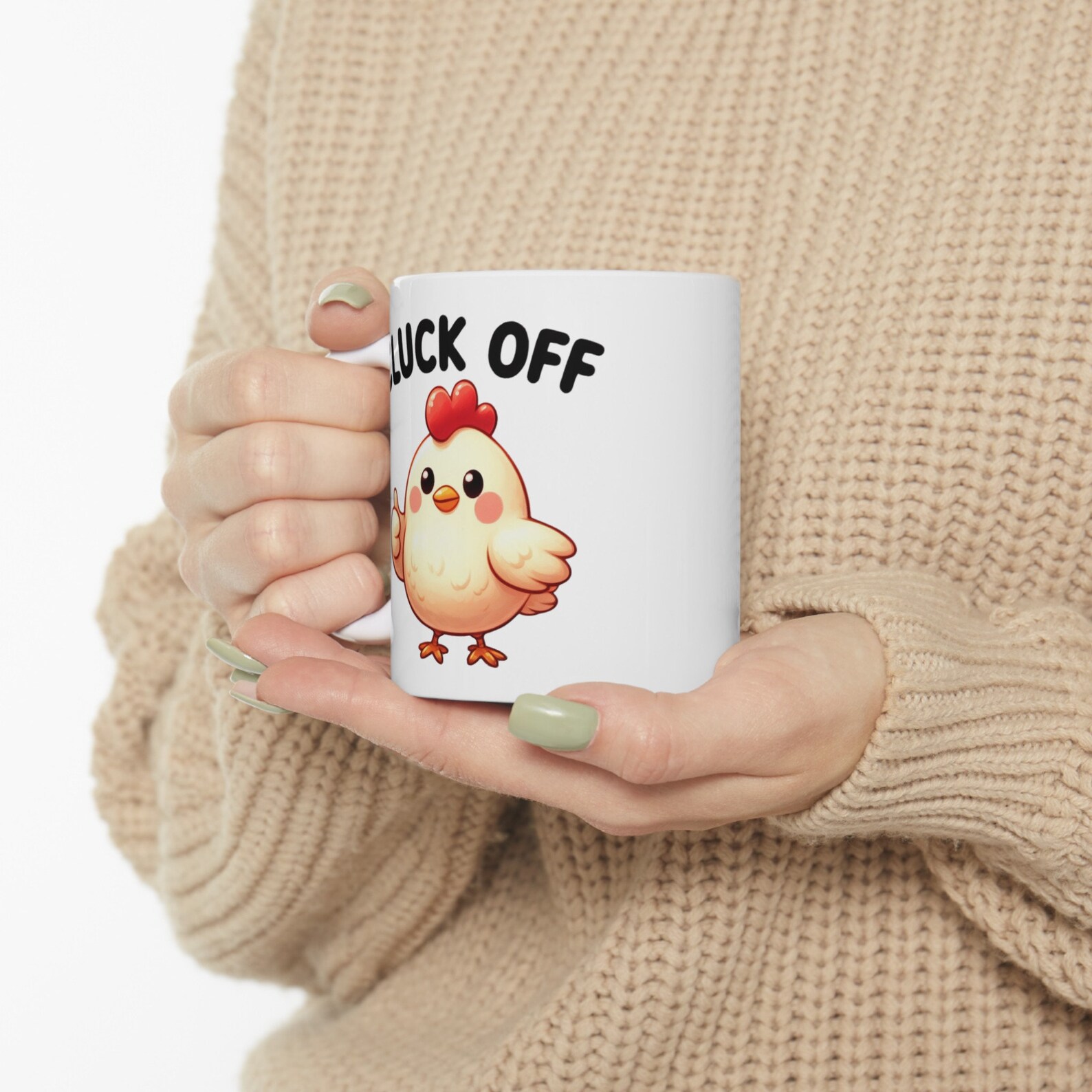 Chicken Coffee Mug, Funny Chicken Tea Cup, Cluck off Coffee Mug, Farm ...