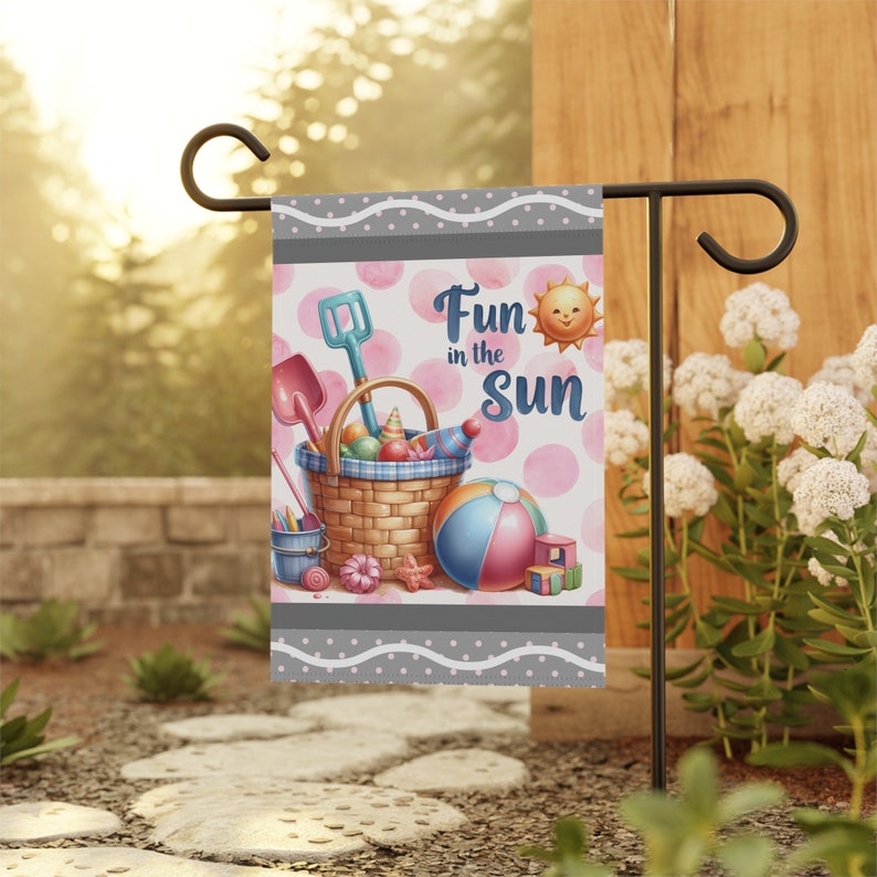 Yard Flags, Welcome Garden & House Banner Flag, Lake Flag, Sand Castle ...