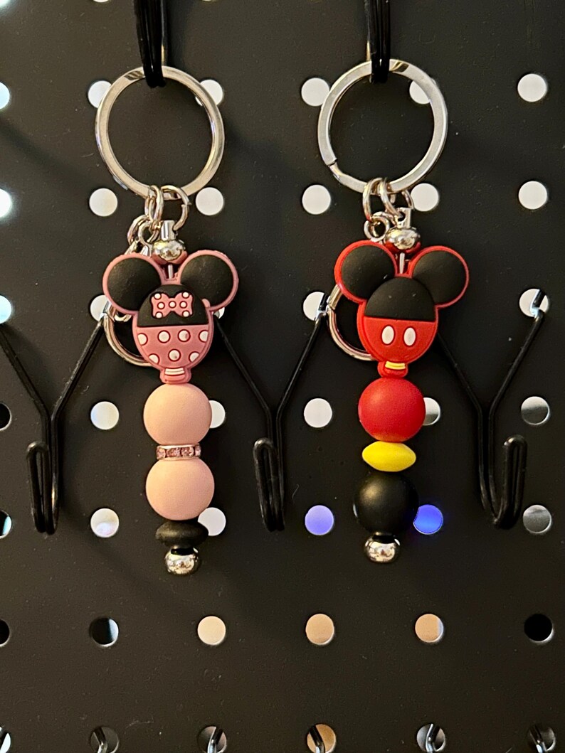 Mickey and Minnie Mouse Keychains - Etsy