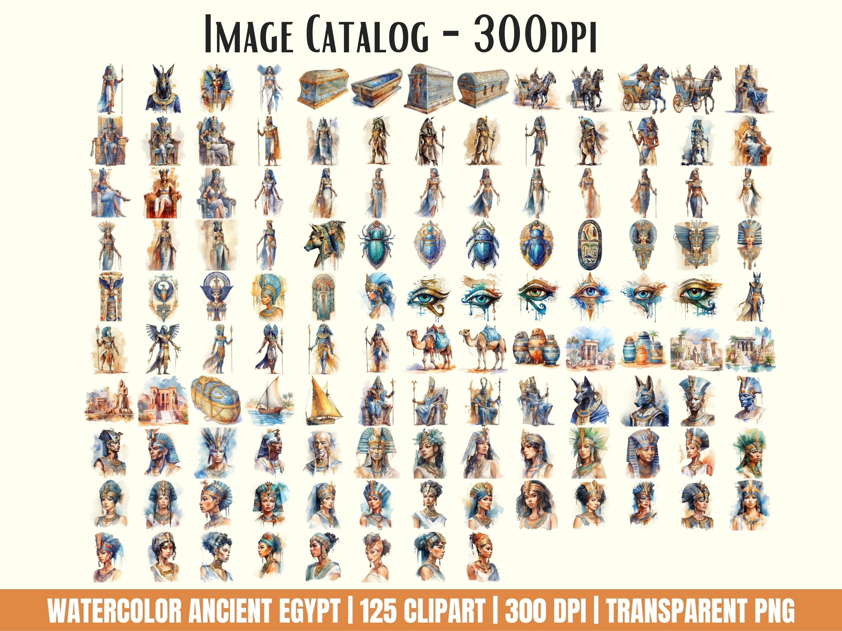 125 PNG Watercolor Fantasy Ancient Egypt Clipart, Ancient Egypt ...
