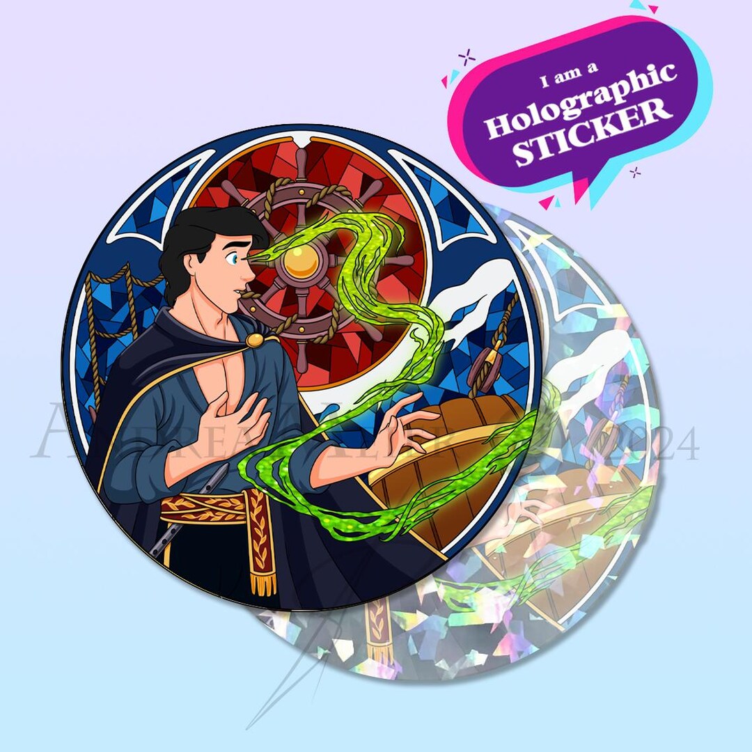 Stained Glass Windows CURSED ERIC Vinyl Holographic broken Glass ...