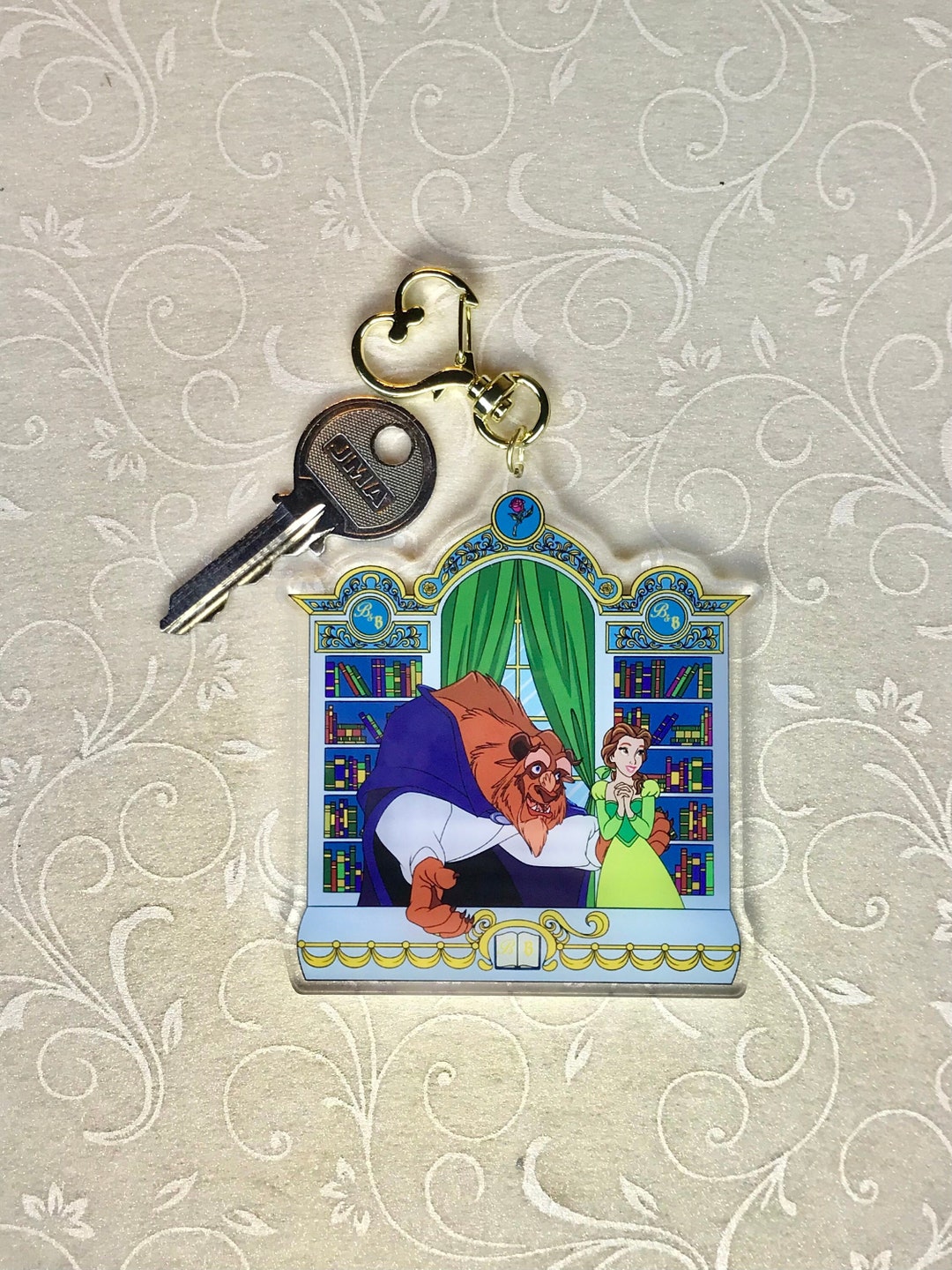 THE LIBRARY -- KEYCHAIN - Etsy