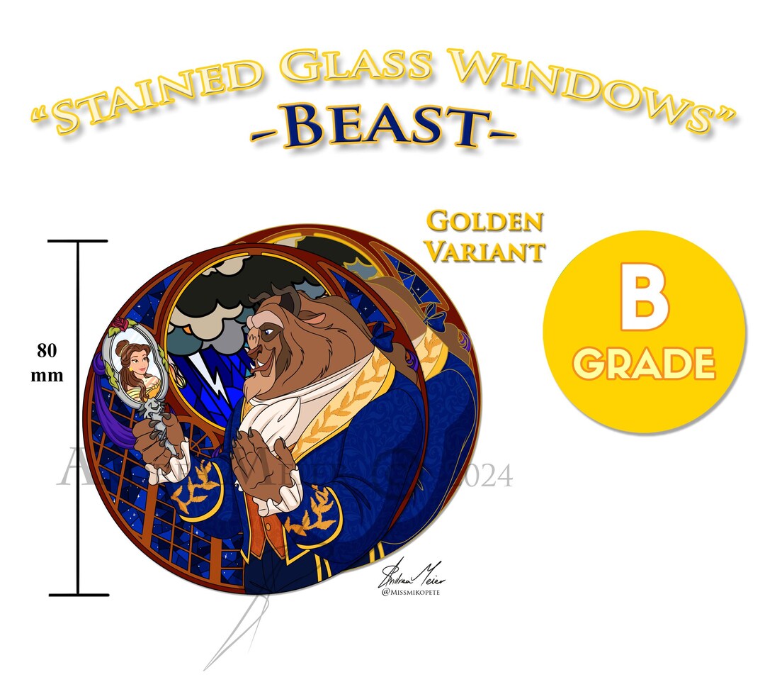 Stained Glass Windows - BEAST - PIN - B Grade - Etsy