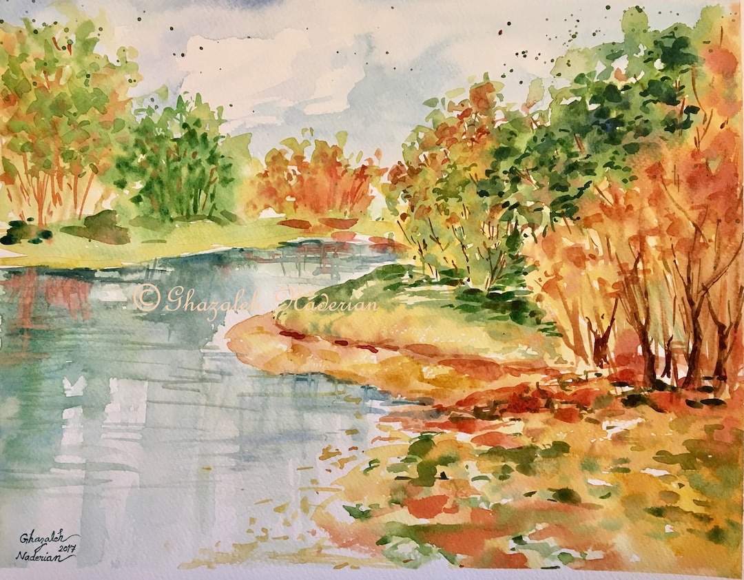 Landscape Art, Watercolor Landscape, Original Watercolor, Canadian ...