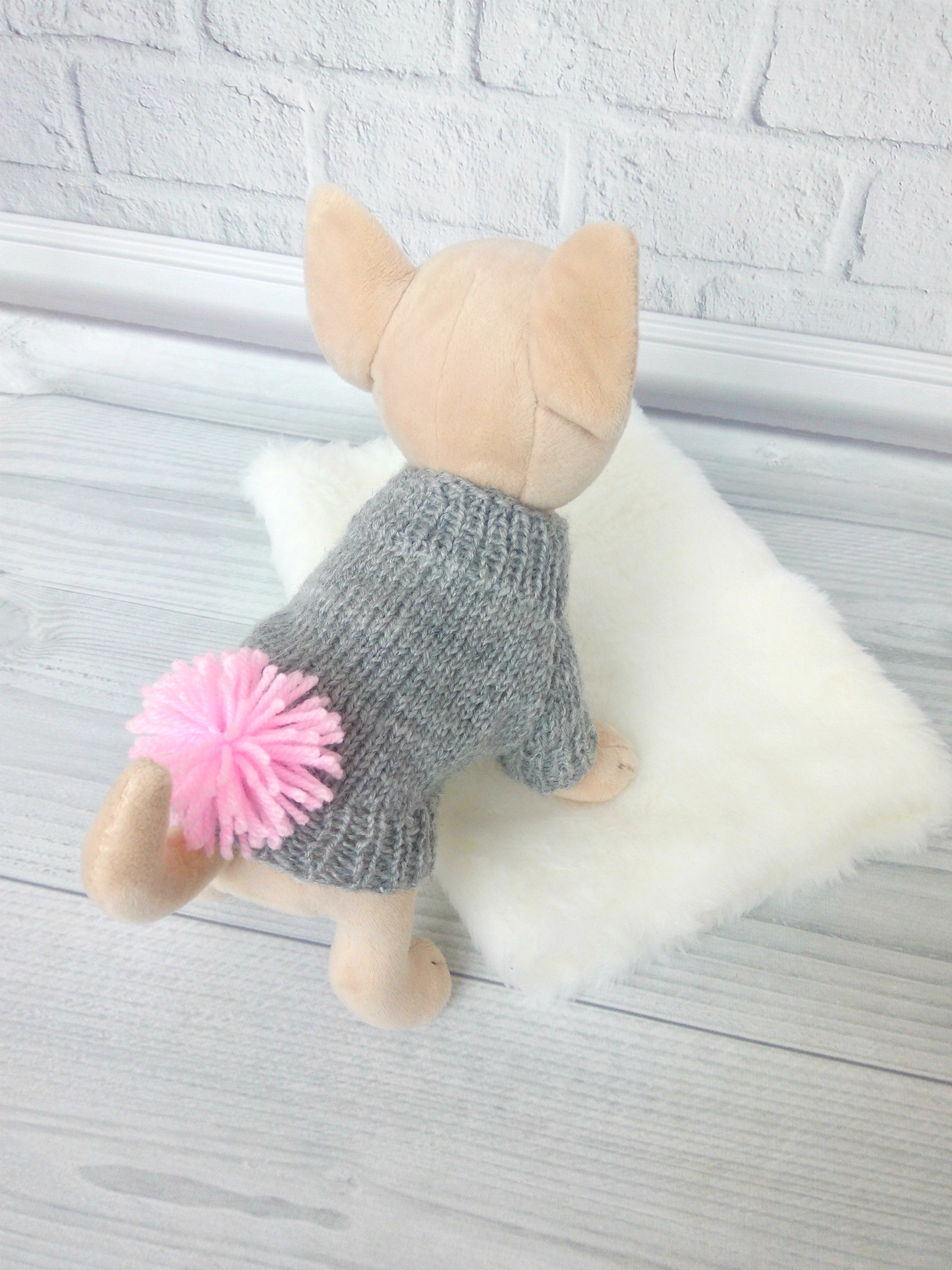 Personalized Puppy Sweater Knit Woolen Sweater for Small Breeds Dog ...