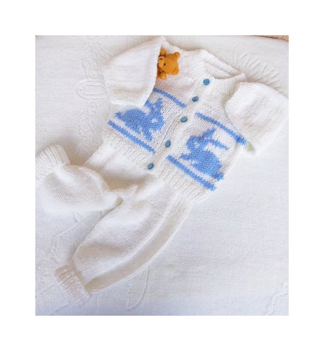 White Baby Jacket and Pants Rabbit Baby Set White Sweater Trousers ...