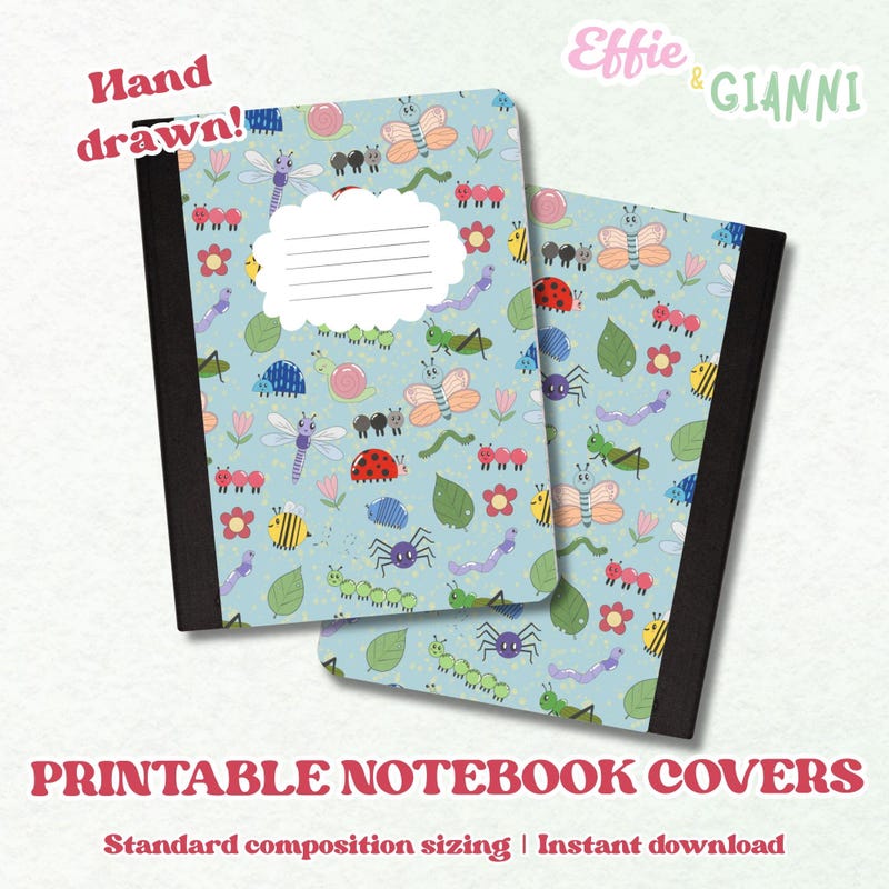 Hand Drawn Notebook Cover - Etsy