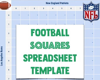 Football Squares Excel Template unlimited Games Football Pool Excel ...