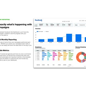 Facebook Ads Dashboard 2020 Template for Google Sheets and Google Data ...