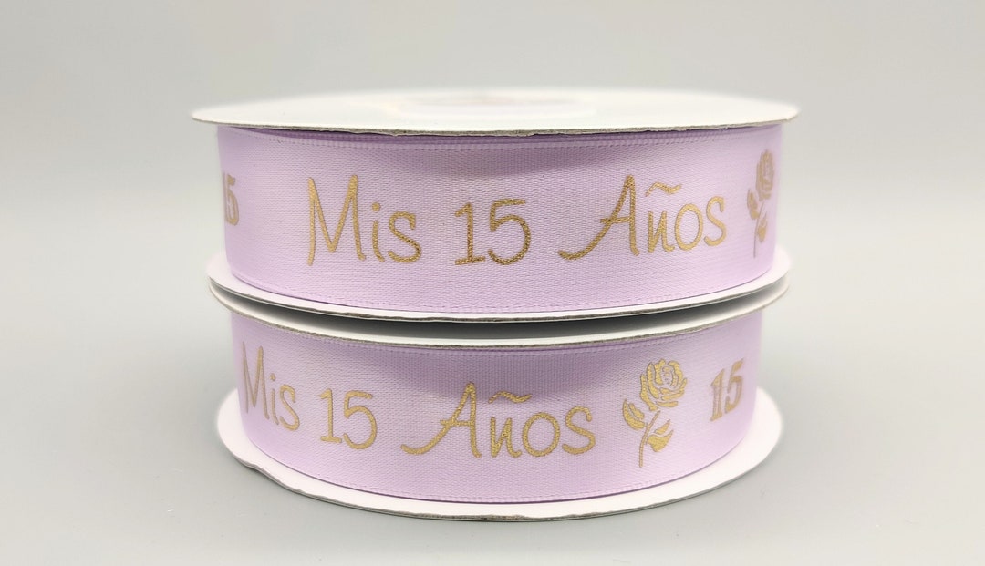 Mis 15 Años Satin Lavender Ribbon - 25Y X 7/8" Roll - Quinceanera ...