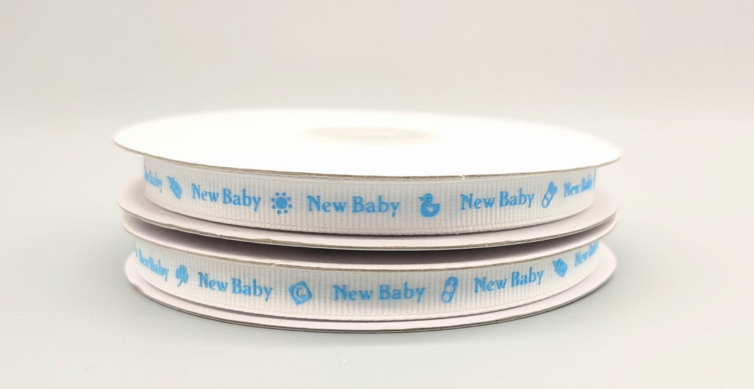 New Baby Ribbons 3/8 in by 25 Yards, Baby Blue, Baby Shower, Baby ...