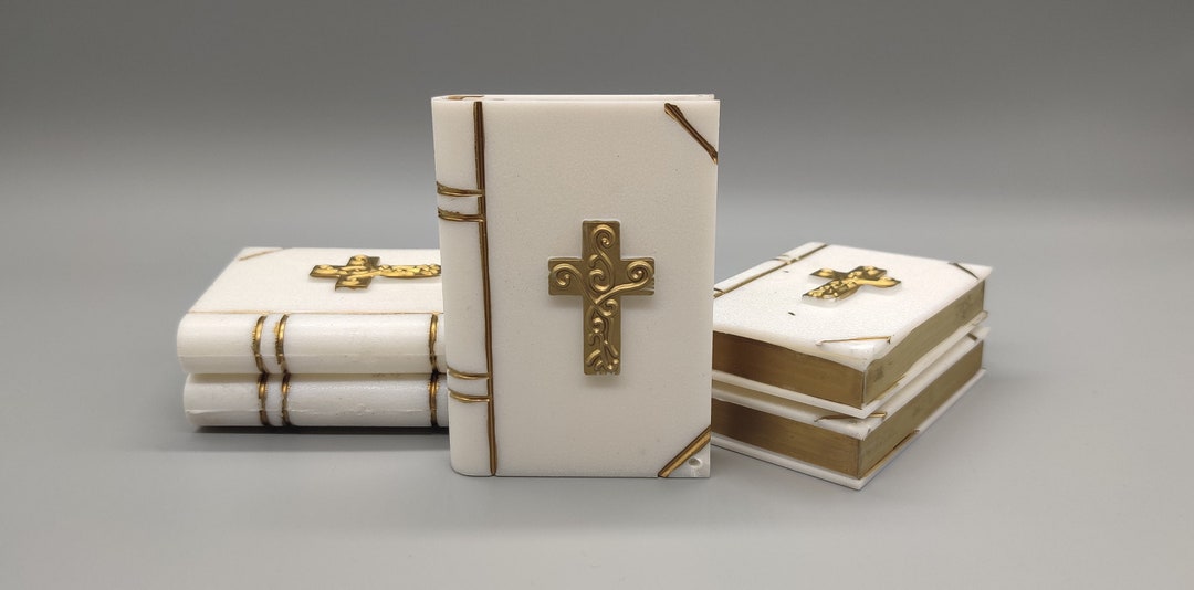 Holy Bible Favor Box, Set of 4 Holy Bible Cake Topper, Bible Gift ...