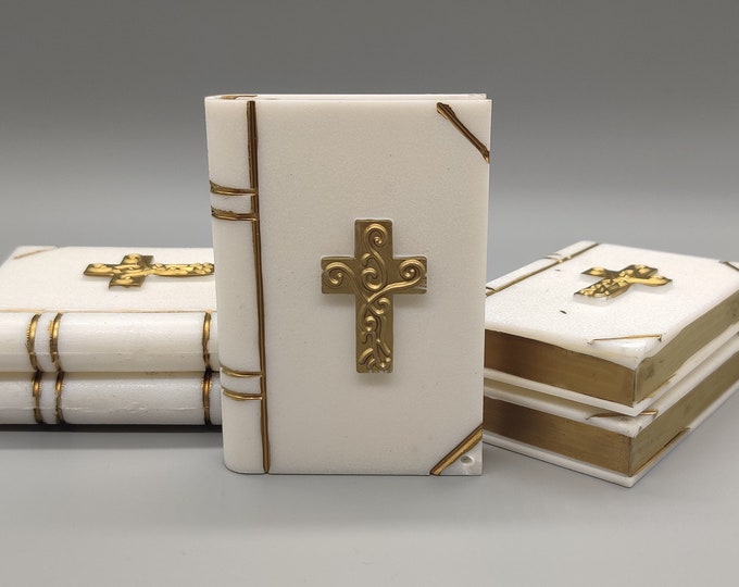 Holy Bible Favor Box, Set of 4 Holy Bible Cake Topper, Bible Gift ...