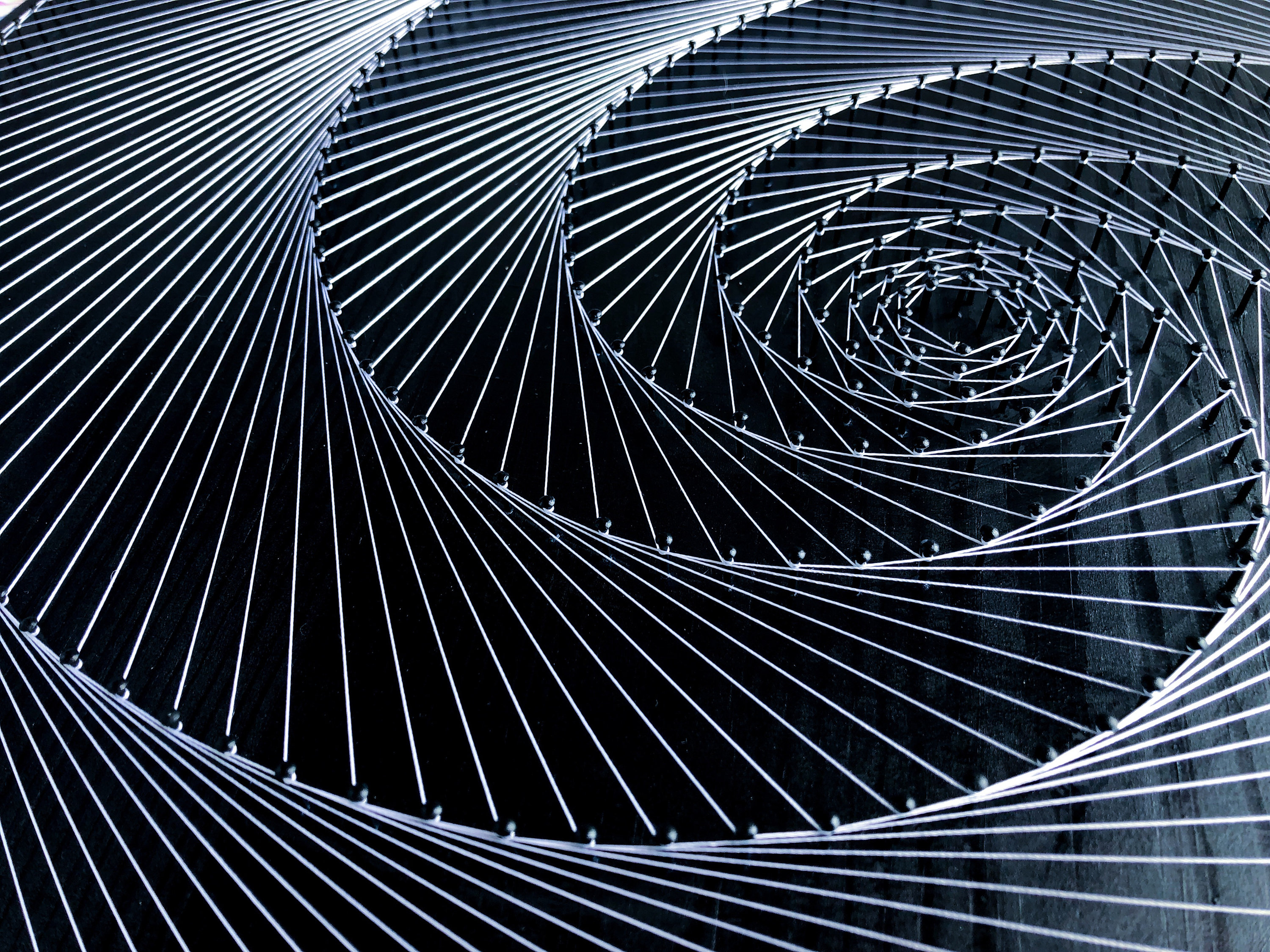 Pure White.hexagon Spiral.uv Psychedelic String Art. Handmade Wall ...