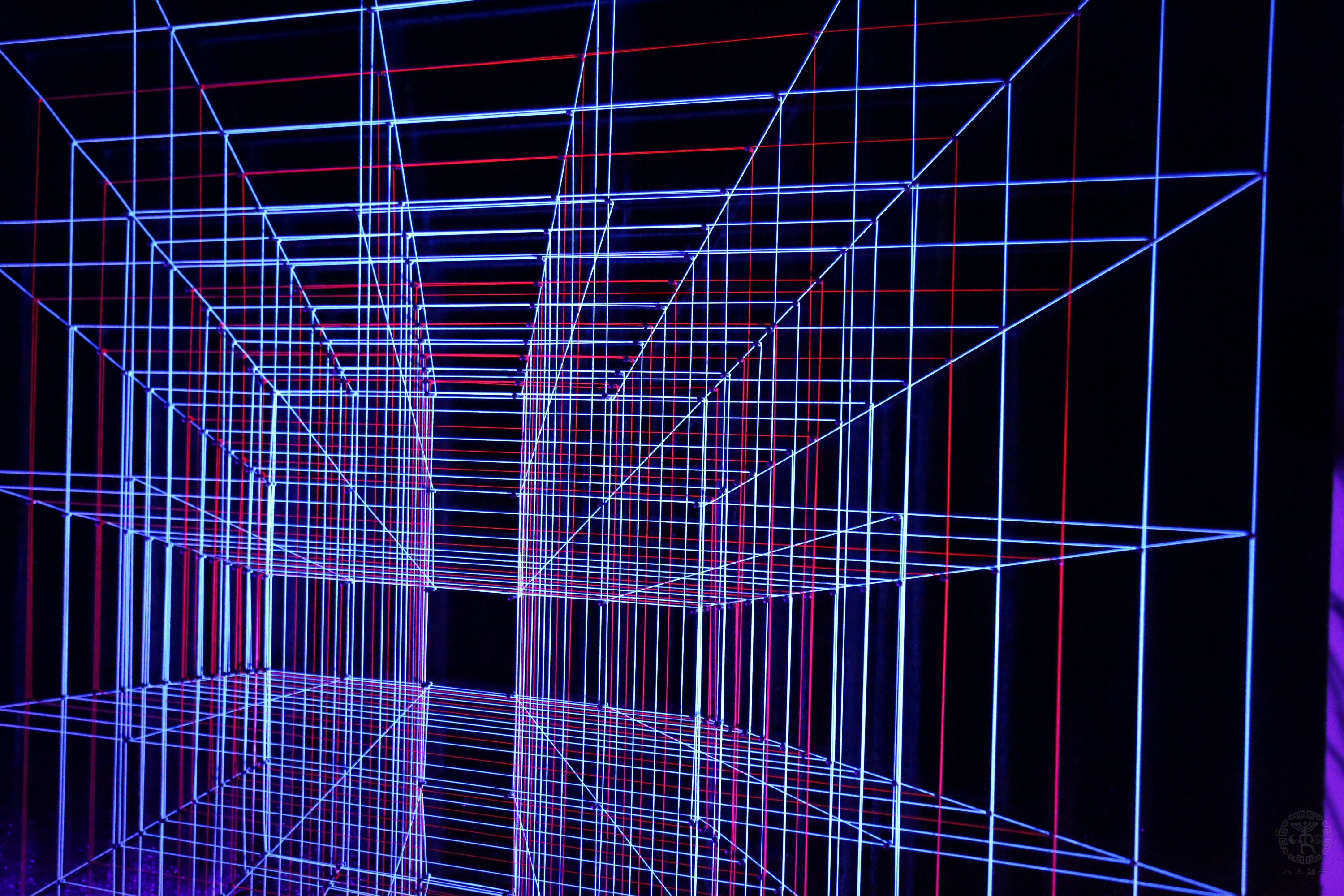 Perspective Illusion-3d String Art「cube+」handmade Psychedelic Wall ...