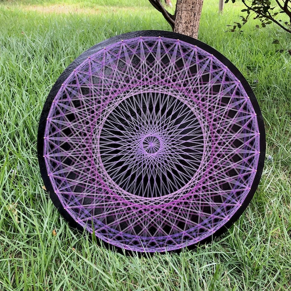 Psychedelic Purple Mandala String Art50cm/19.6incheshandmade - Etsy