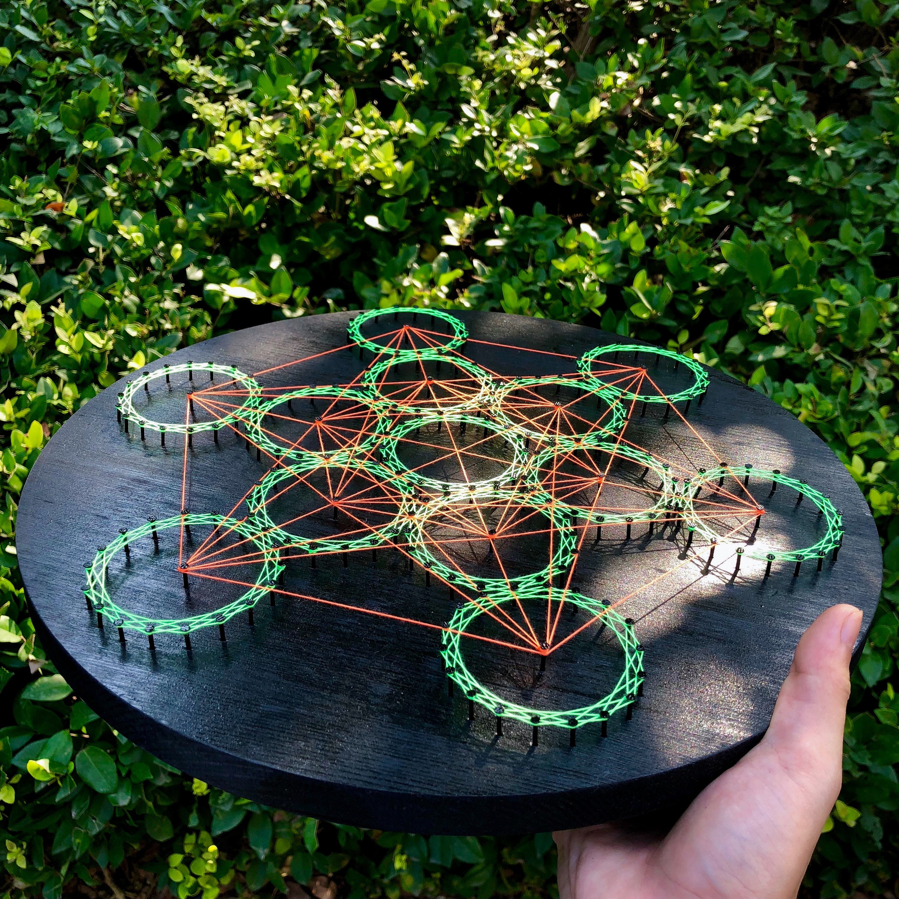 UV Psychedelic「metatron」sacred Geometry String Art,35cm/13.8inches ...