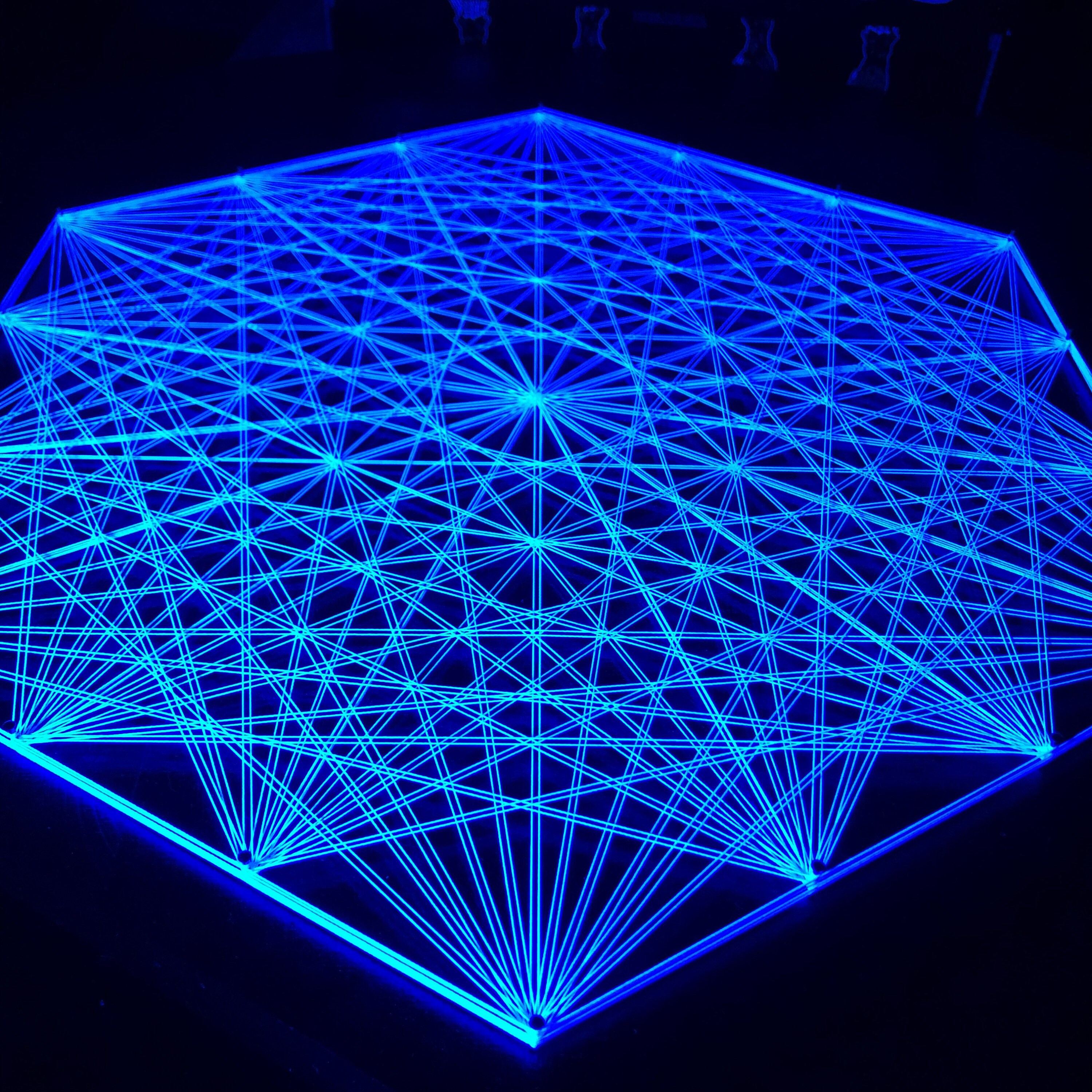 Pure White.hexagon Mandala.uv String Art. Handmade Wall Decor. Sacred ...