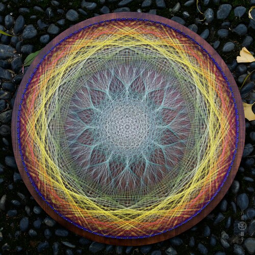 String Art COSMIC CHRYSANTHEMUM Sacred Geometry Wall Hanging - Etsy Israel