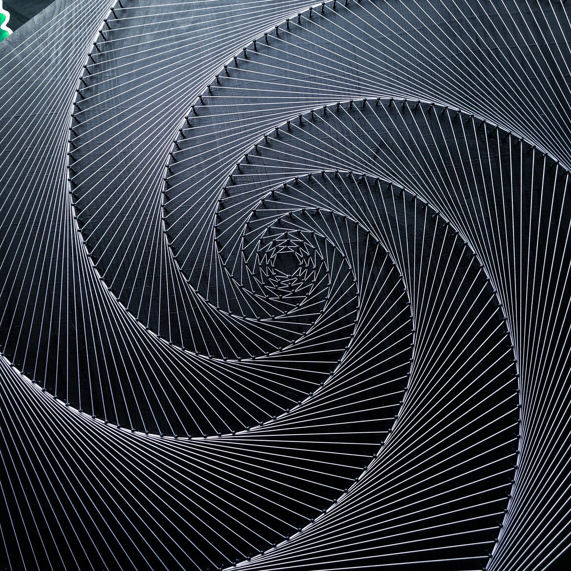 Pure White.hexagon Spiral.uv Psychedelic String Art. Handmade Wall ...