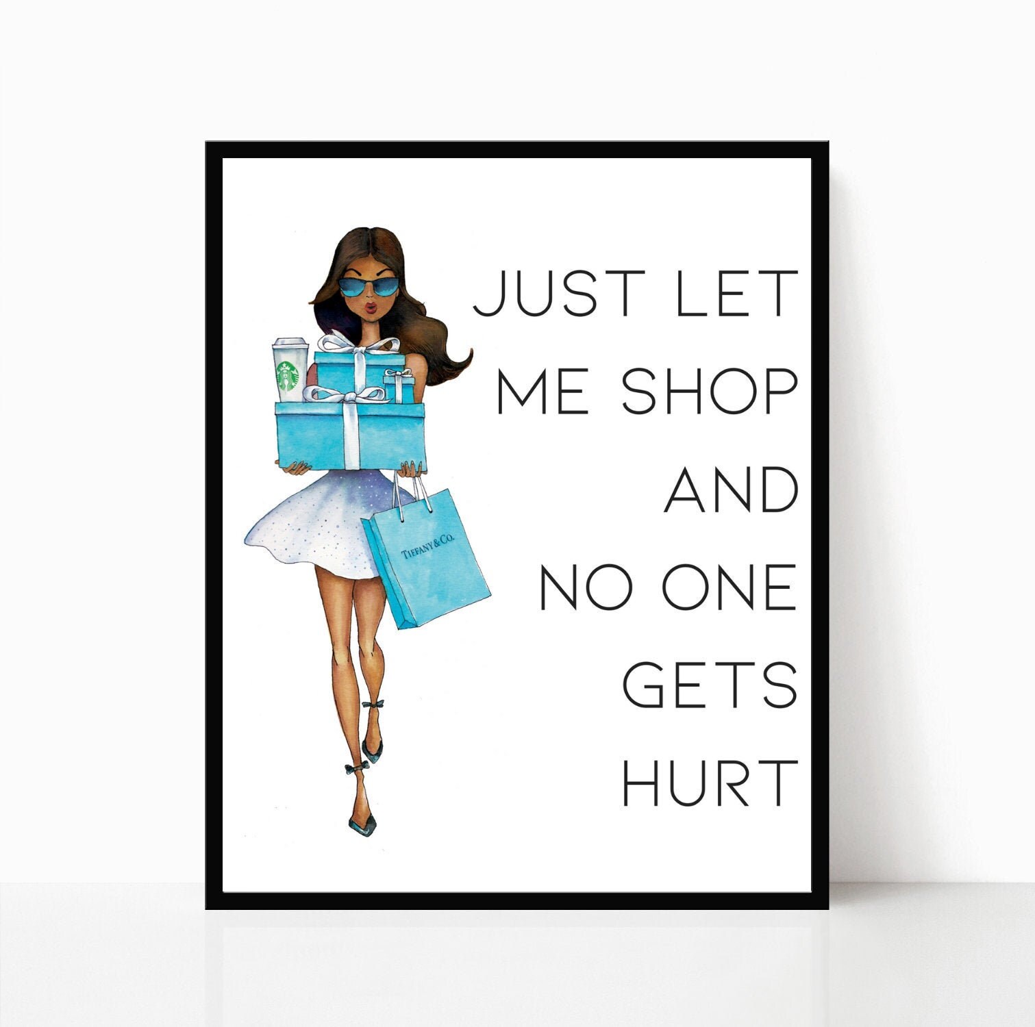 Just Let Me Shop Printable, Wall Art, Fashion Print, Digital Print - Etsy