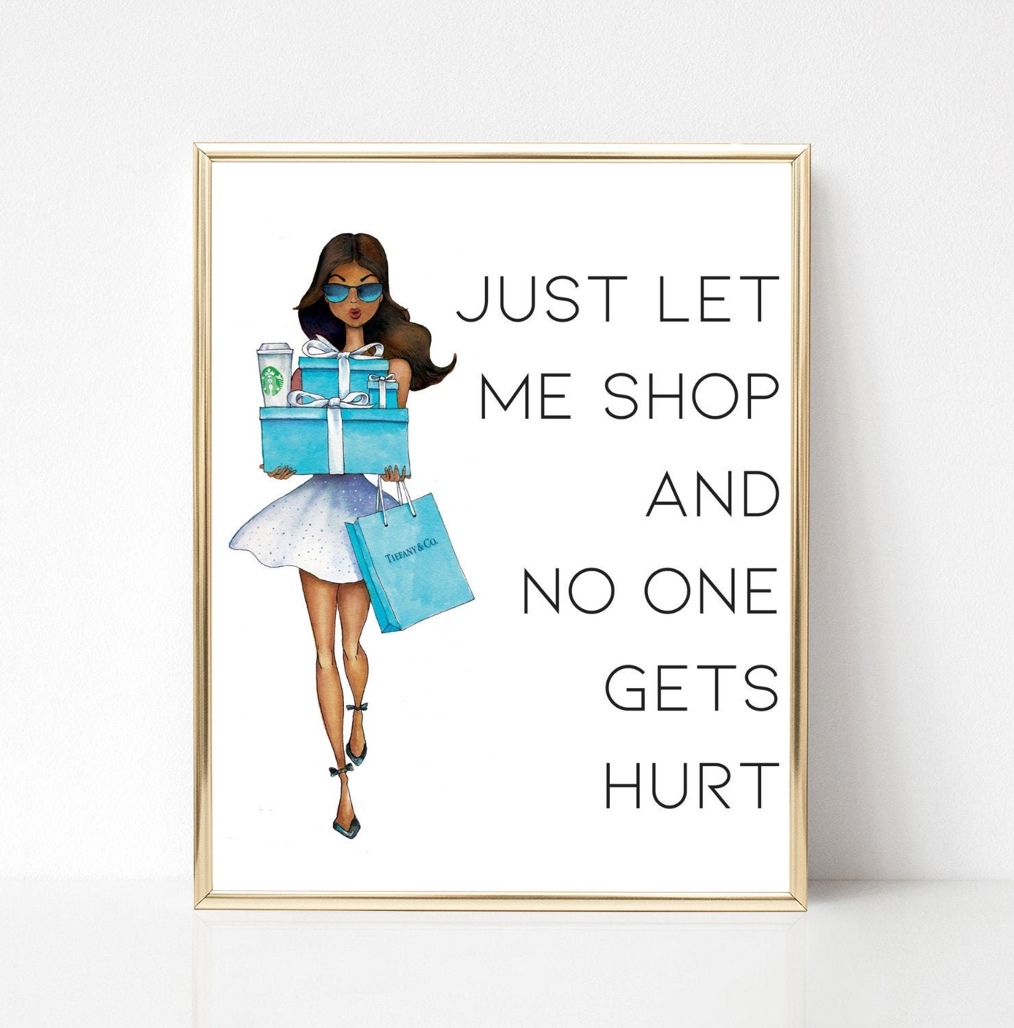 Just Let Me Shop Printable, Wall Art, Fashion Print, Digital Print - Etsy