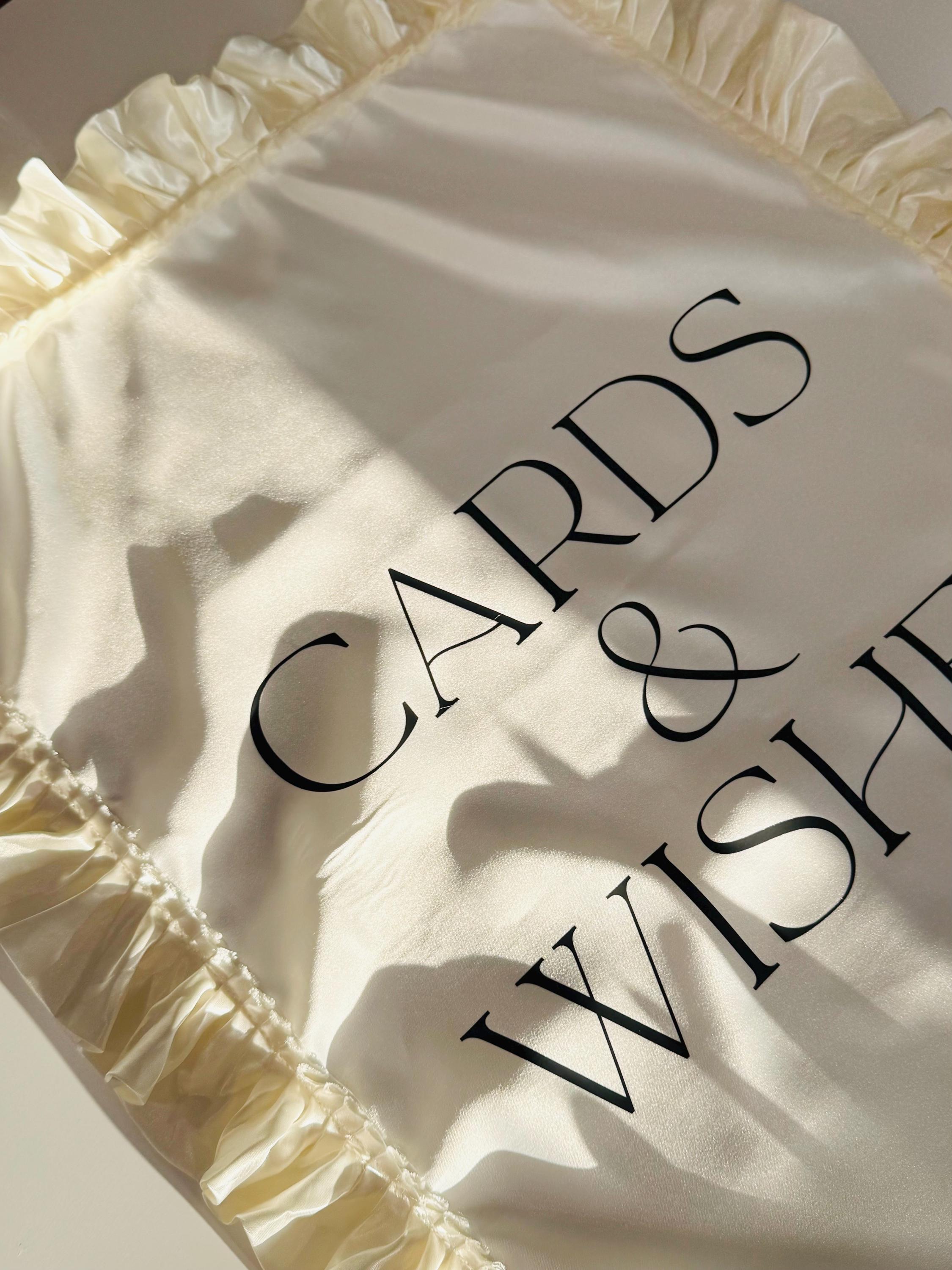 Cards & Wishes Satin Sign - Etsy