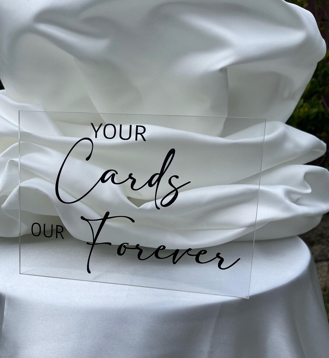 Acrylic Wedding Cards Sign: Modern Wishing Well Decor - Etsy