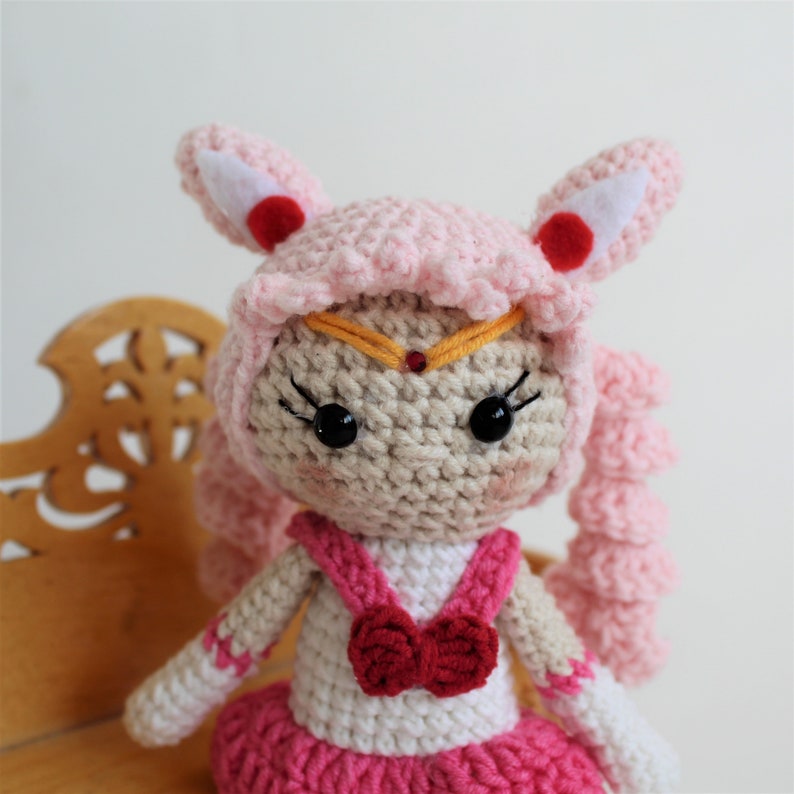 Sailor Chibi Moon Doll Sailor Moon Inspired Crochet Doll Etsy