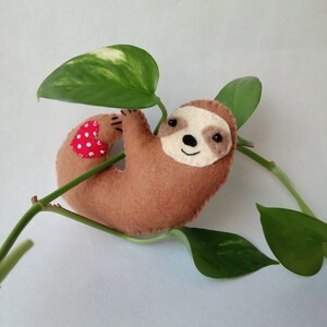 Felt Sloth PDF Pattern, Sloth Sewing PDF Tutorial, Sloth Ornament ...
