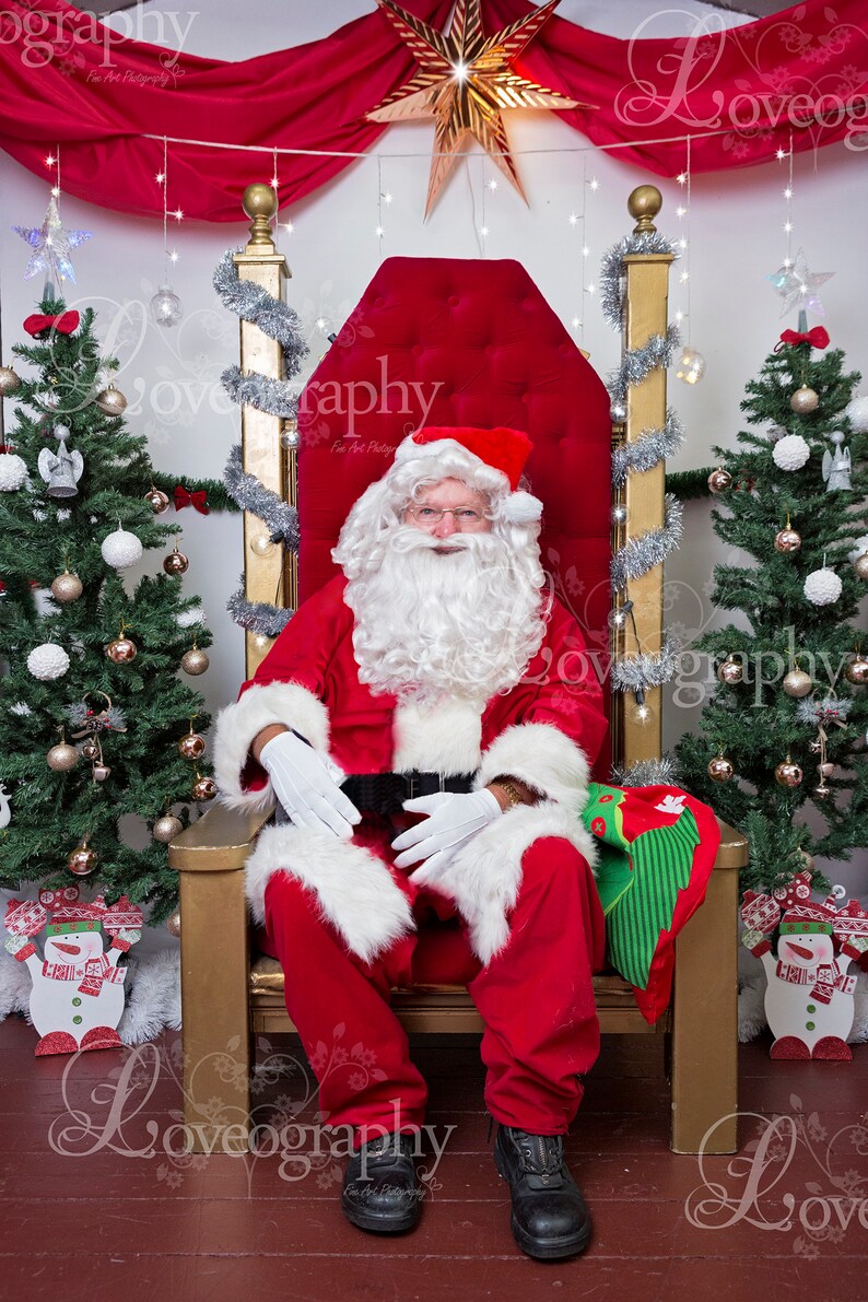 TWO Digital Backdrop Set Background Santa Christmas Photo - Etsy