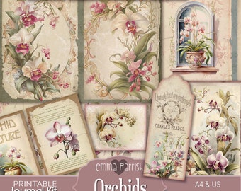 Moths Junk Journal Kit, Moon Printable Pages, Vintage Moth Ephemera Digital Download Paper ...