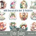 Cute Fairy Printable Sticker, Clipart, Fairy Junk Journal, Cricut ...