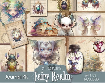 Fairy Junk Journal Kit, Printable, Fairies of Colour, Mixed Race ...