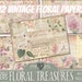 Vintage Flowers Printable Paper Pack, Junk Journal, Shabby, Background ...