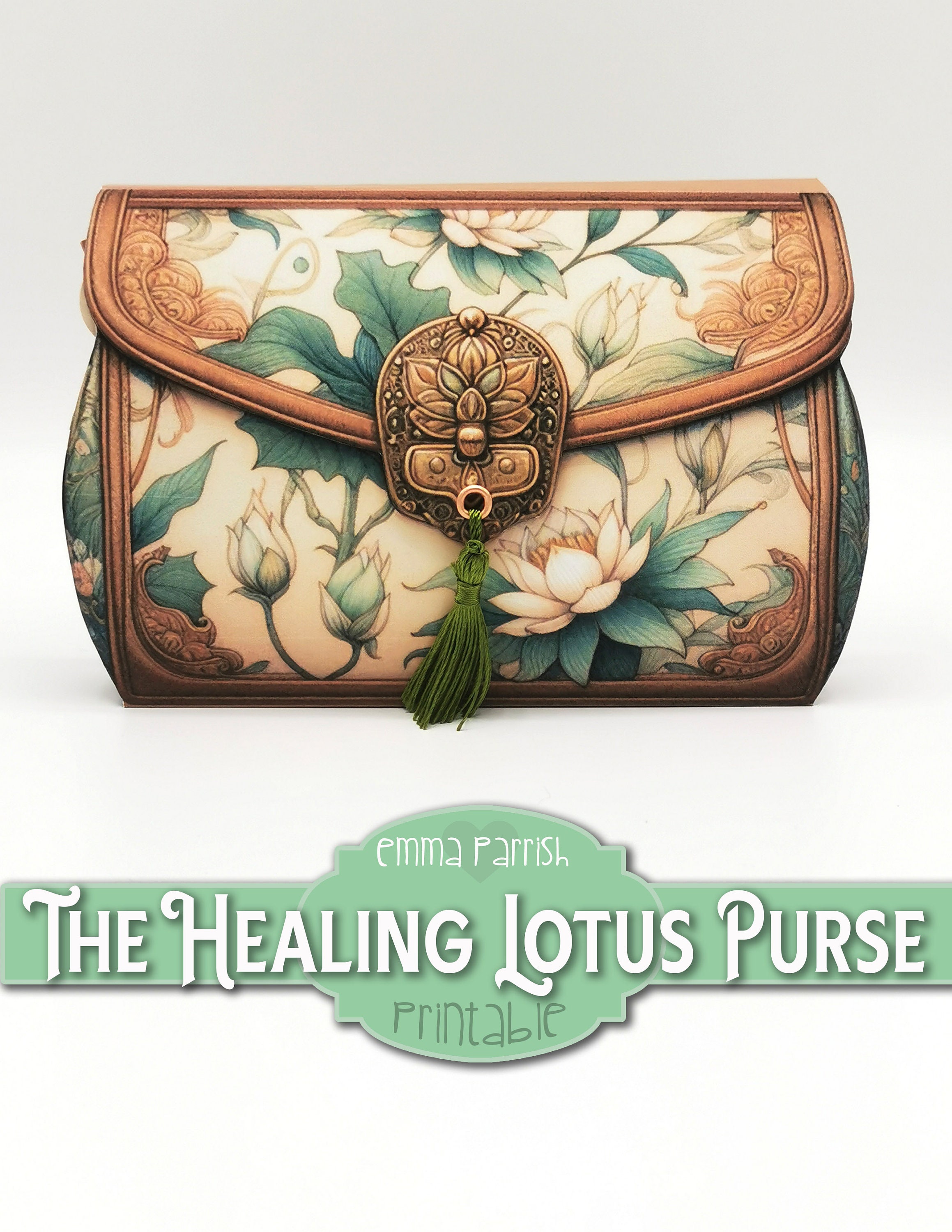 Healing Lotus Printable Junk Journal Folio, Wellness, Health, Gratitude ...