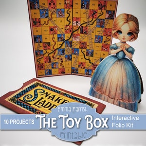 The Toybox Printable Junk Journal Folio, 10 Interactive Papercraft ...