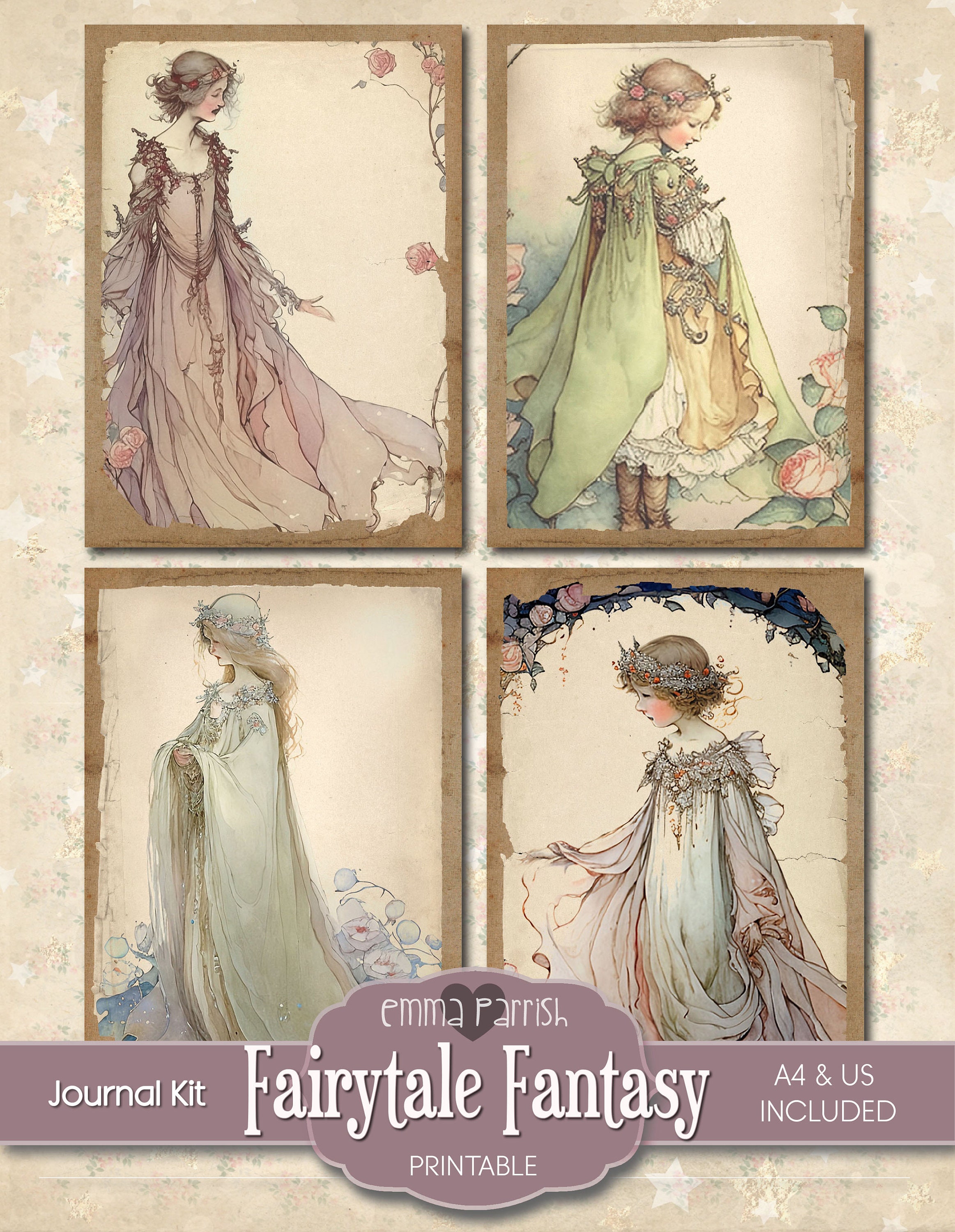 Fairy Junk Journal Kit Printable Fairy Fantasy Fairies - Etsy